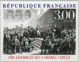 Stamp: Vizille 1788 - Assembly of 3 orders (France(Bicentenary of ...