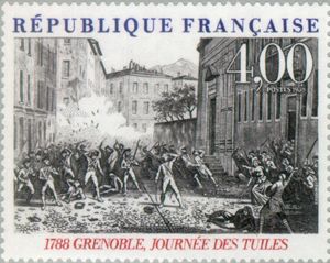 Stamp: Grenoble 1788 - Day of the tiles (France(Bicentenary of French ...
