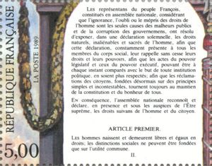 Timbre: Declaration of the Rights of Man and Citizen: Preamble and A ...