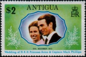 Stamp: Princess Anne and Captain Mark Phillips (Antigua and Barbuda ...