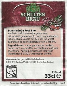 Drink Label: Schultenbräu Rosé Bier (Bavaria Lieshout Holland ...