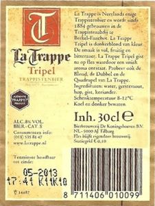 Drink Label: La Trappe Trappist Tripel (Bierbrouwerij de Koningshoeven ...