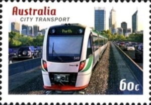 Stamp: Trains, Perth (Australia(City Transport) Mi:AU 3696I,Sn:AU 3654 ...