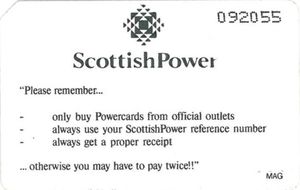 Functional Card: Powercard - Scottish Power (Services - Public Utility ...