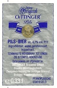 Drink Label: Oettinger Pils (Oettinger Brauerei GmbH, Germany, Federal ...