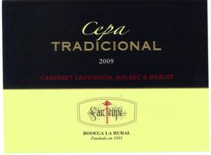 Drink Label: Cepa Tradicional (La Rural Viñedos y Bodegas S.A. LTDA ...
