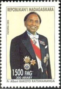 Stamp: President Albert Ratsimamanga (MadagascarMi:MG 2595,Sn:MG 1565 ...