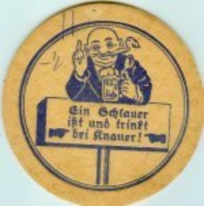 Beer Coaster: Brauerei Knauer (Brauerei Knauer, Germany, Federal ...