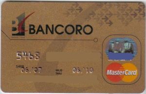 Bank Card: Bancoro (Bancoro, VenezuelaCol:VE-MC-0119.02