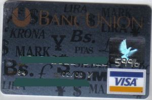 Bank Card: BancUnion (Banc Union, VenezuelaCol:VE-VI-0368