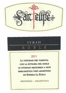Drink Label: Syrah (La Rural Viñedos y Bodegas S.A. LTDA., ArgentinaCol ...