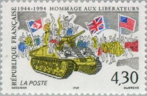 Stamp: 50th Anniversary of the Normandy Landings (France(History of ...
