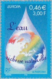 Sello: C.E.P.T.- Water, Natural Wealth (Francia(Europa (C.E.P.T.) 2001 ...