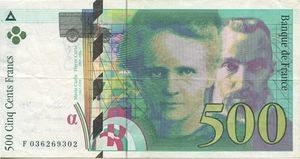 Banknote: 500 Francs (France(1992-2000 Issue) Wor:P-160b