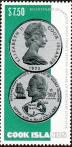 Stamp: Map, Resolution Coin (Cook Islands(Commemorative Coins) Mi:CK ...