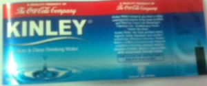 Drink Label: Kinley Pure Water (Coca-Cola Beverages Pakistan Ltd ...