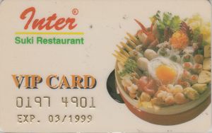 Functional Card: VIP card (Restaurants and Cafes, Thailand(Inter Suki ...