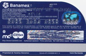 Tarjeta de Banco: B-Smart (Banamex, MéxicoCol:MX-MC-0029.02