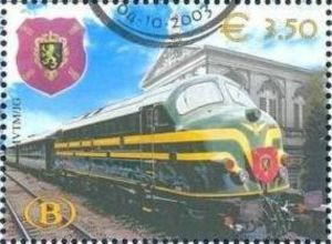 Postzegel: Railway Vignette. Train of King Baudouin I (België) (Railway ...