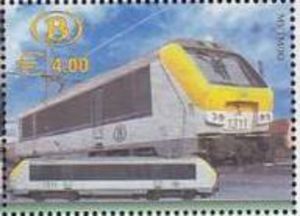 Stamp: Railway Vignette. Train Locomotive Type 13 (Belgium(Railway ...
