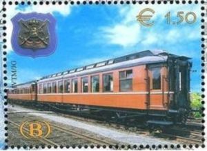 Stamp: Railway Vignette. Train of King Leopold III (Belgium(Railway ...