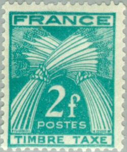 Stamp: Sheaves of Wheat (France(Postage Due - 4th series) Yt:FR T82,Mi ...