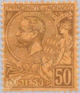 Stamp: Prince Albert I (1848-1922); allegorical figure (Monaco(Prince ...