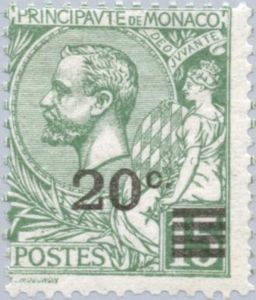 Stamp: Prince Albert I (1848-1922); allegorical figure (Monaco(Prince ...