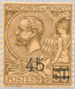 Stamp: Prince Albert I (1848-1922); allegorical figure (Monaco(Prince ...