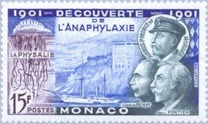 Stamp: Hirondelle II, Richet, Portier, Prince Albert I (Monaco ...