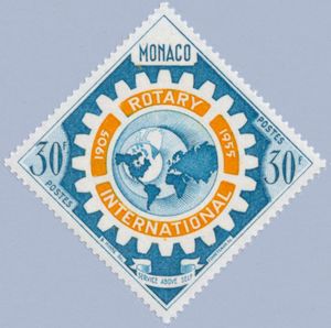 Stamp: Rotary International, 50th Anniversary (MonacoMi:MC 526,Sn:MC ...