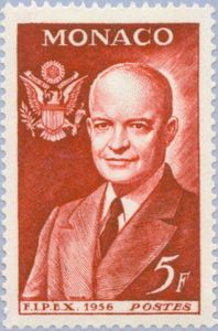 Stamp: Dwight "Ike“ David Eisenhower (1890-1969) (Monaco(International ...