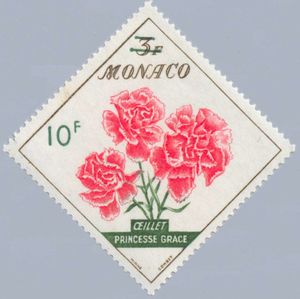 Stamp: Dianthus 'Princess Grace' (Monaco(Flowers) Mi:MC 610,Sn:MC 439 ...