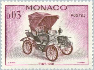 Stamp: Fiat 1901 (Monaco(Old Cars) Mi:MC 675,Sn:MC 487,Yt:MC 559,Sg:MC ...
