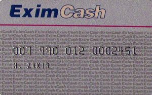 Bank Card: Exim Cash (Bank Exim, Indonesia) Col:ID-GM-0017