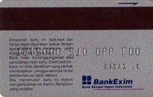 Bank Card: Exim Cash (Bank Exim, Indonesia) Col:ID-GM-0017