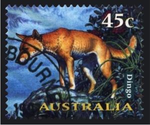 Stamp: Dingo (Canis lupus dingo) (Australia(Nocturnal Animals) Mi:AU 1669C