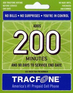 Phonecard: Tracfone - 200 Minutes (Mobile United States, United States ...