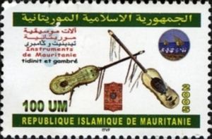 Stamp: Musical Instruments of Mauritania (Mauritania(Musical ...