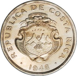 Moneda: 2 Colones (Costa Rica(1897~1949 - Colón Monetary Unit) Col:CR ...