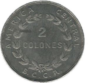 Moneda: 2 Colones (Costa Rica(1950~Today - Banco Central de Costa Rica ...