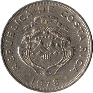 Münze: 2 Colones (Costa Rica) (1950 bis heute - Banco Central de Costa ...