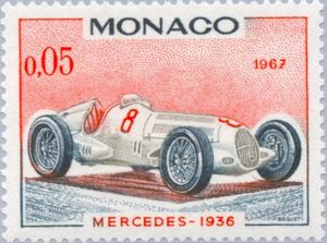 Stamp: Mercedes-Benz 1936 (Monaco(Grand Prix of Monaco - 25th: Winning ...