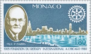 Stamp: Rotary International, 75th Anniversary (MonacoMi:MC 1414,Sn:MC ...