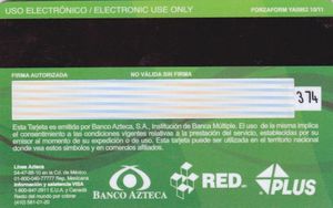 Bank Card: Monedero Azteca (Banco Azteca, MexicoCol:MX-VE-0033.02