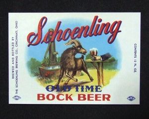 Drink Label: Schoenling Bock Beer (Schoenling Brewing Co, United States ...