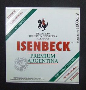 Drink Label: Isenbeck Premium Argentina (Cervecería Argentina S.A ...