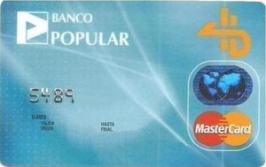 Bank Card: Banco Popular (Banco Popular, SpainCol:ES-MC-0161.01