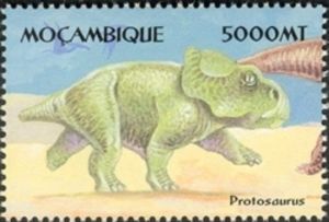 Stamp: Protosaurus (Mozambique(Dinosaurs (2002)) Mi:MZ 2278,Sn:MZ 1560 ...