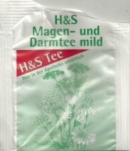 Tea Bag: Magen- und Darmtee mild, fs no text beneath, bs green text, (H ...